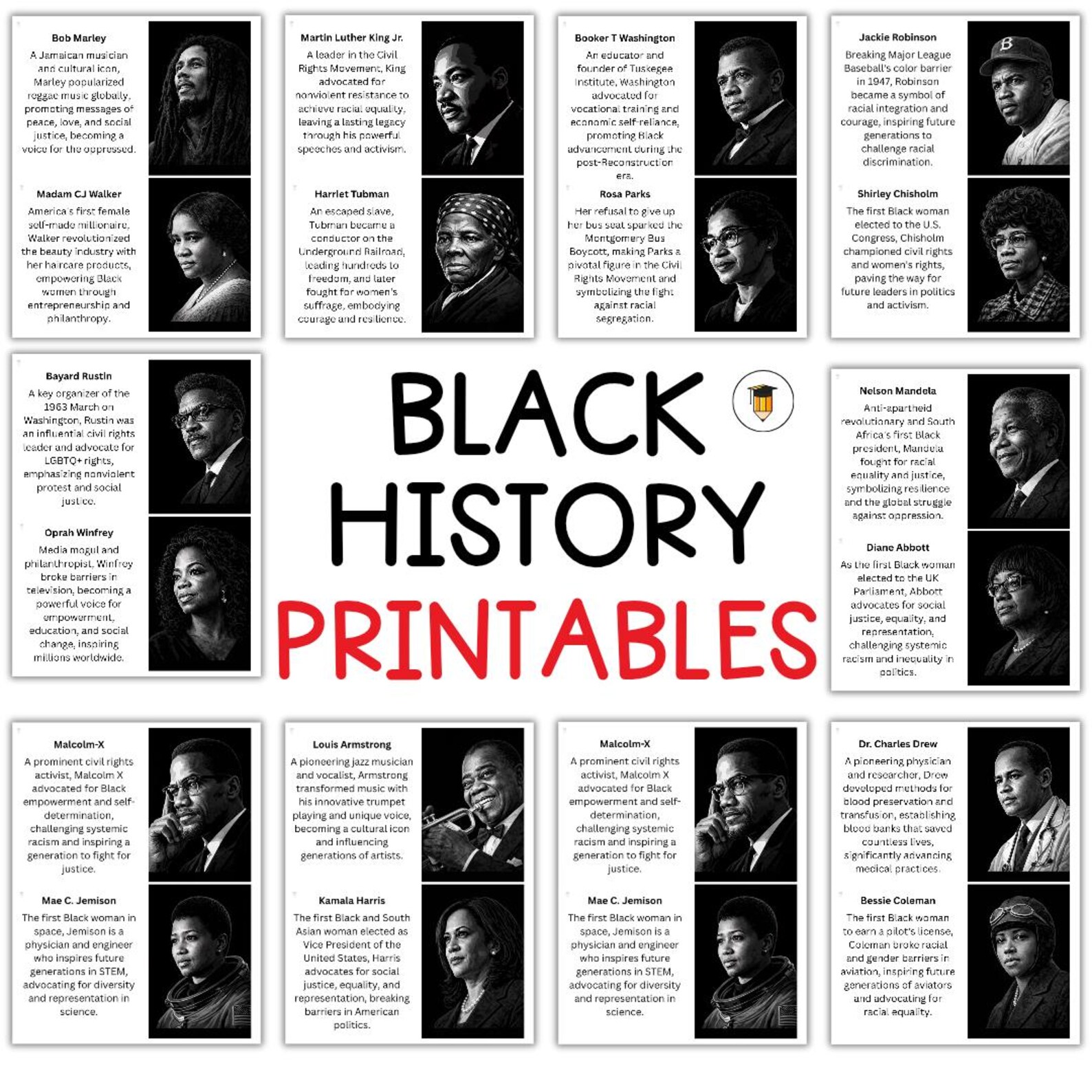 Black History Printable Posters | Bulletin Board Display | Black ...