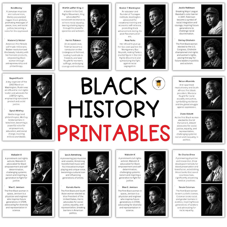 Black History Printable Posters | Bulletin Board Display | Black ...