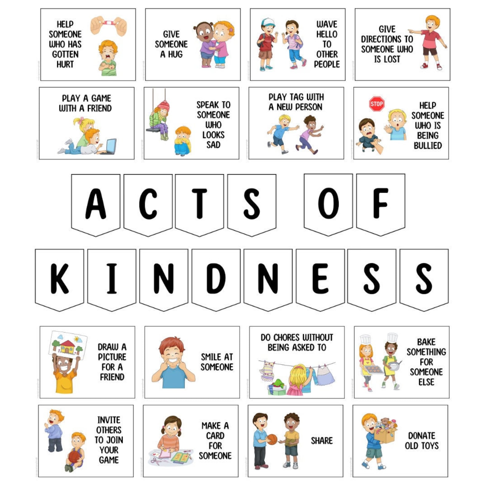 Acts of Kindness | Bulletin Board Display | Social Emotional Learning ...