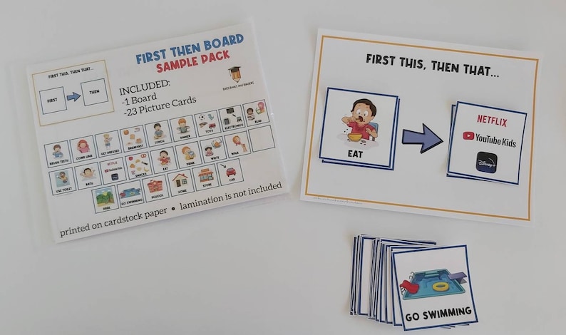 PHYSICAL COPY: First Then Board | Visual Aid | Visual Schedule ...