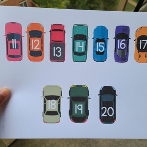 Car Number Matching | Counting | Numbers | 1 to 20 | Preschool ...