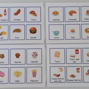 PHYSICAL COPY: Food Choice Board | Food Picture | Visual Aid Schedule ...