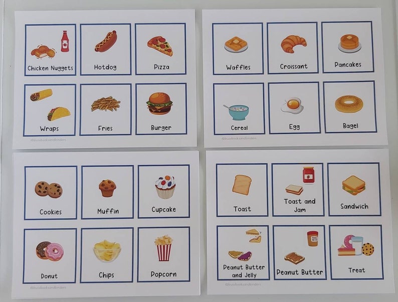 PHYSICAL COPY: Food Choice Board | Food Picture | Visual Aid Schedule ...