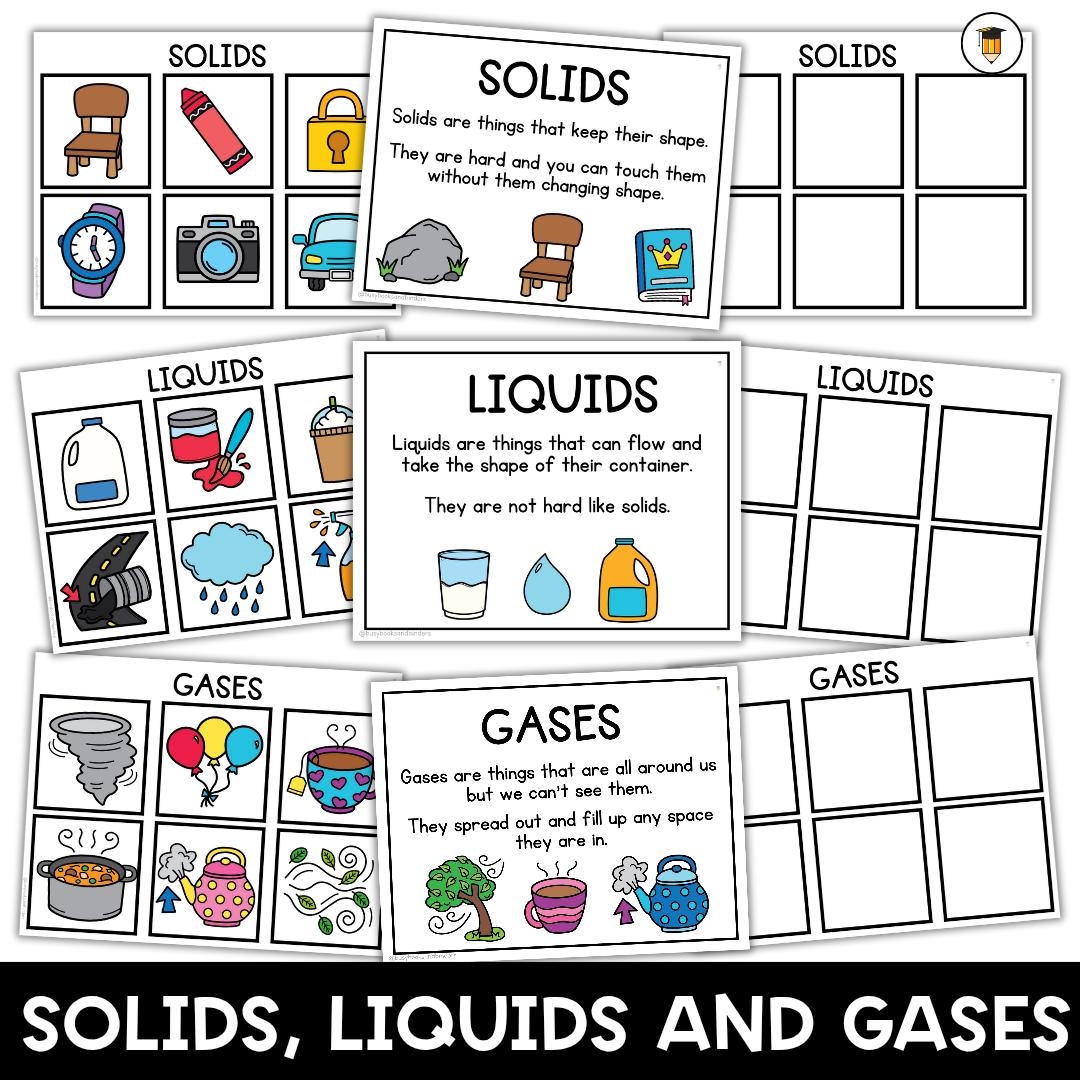 States of Matter | Science | Sorting | Kindergarten | Grade One | Hot ...