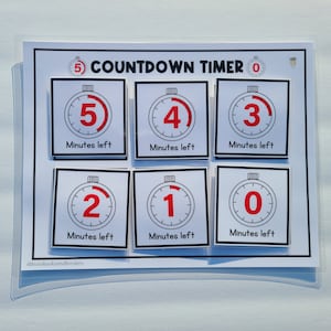 VISUAL TIMER BOARD | Countdown Cards | Behavior Visuals | Classroom ...