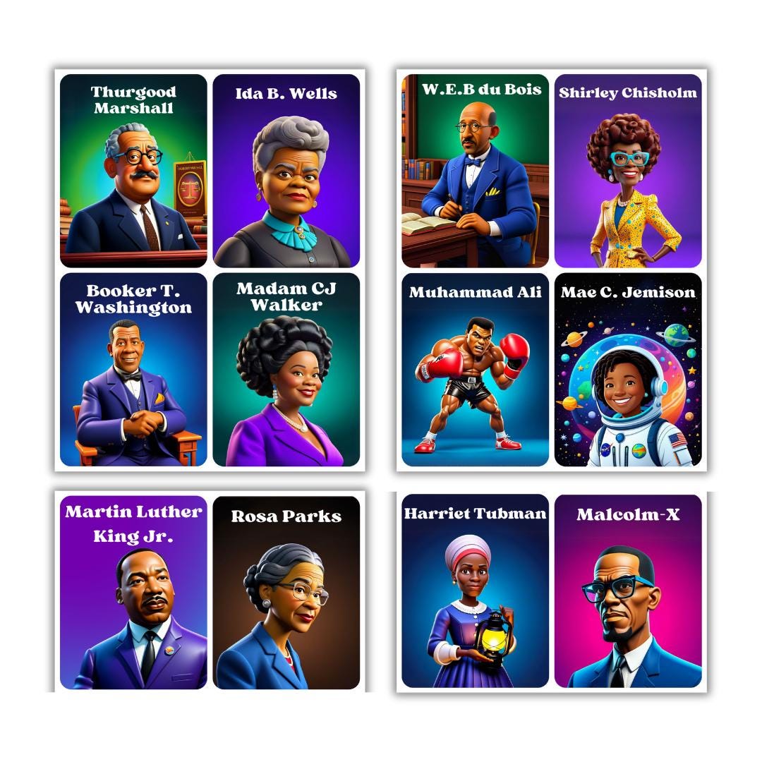 Black History Flashcards | Bulletin Board Display | Black History Decor ...