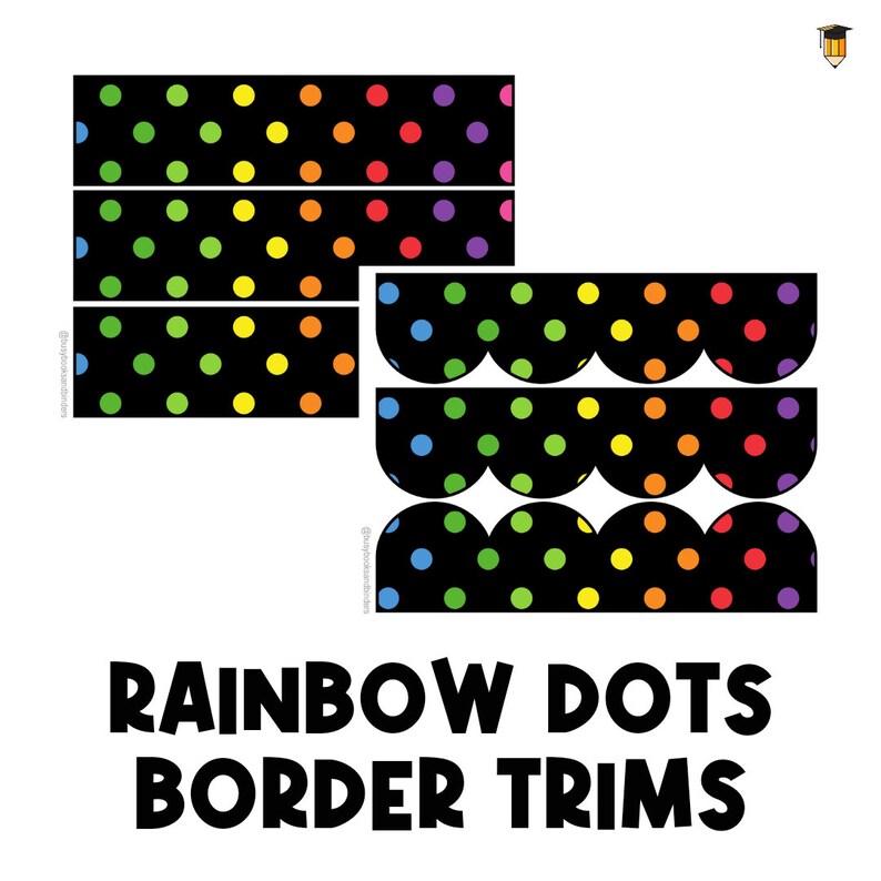Bulletin Board Trim | Cookies | Fruit | Donut | Polkadot | Display ...