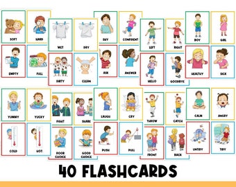 Opposite Words Flash Cards