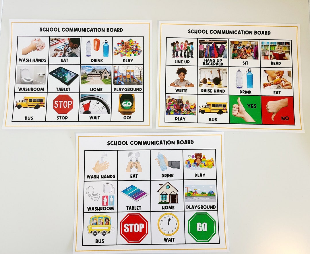 PHYSICAL COPY: Communication Board | Daily Routines | First Then Visual ...