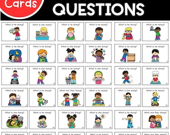 100 WH Question Flash Cards; WH Questions; Speech Therapy Task Cards ...