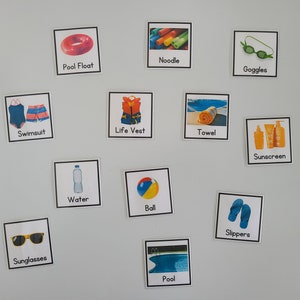 36 POOL PICTURE CARDS | First Then Board | Visual Aid | Toddler ...