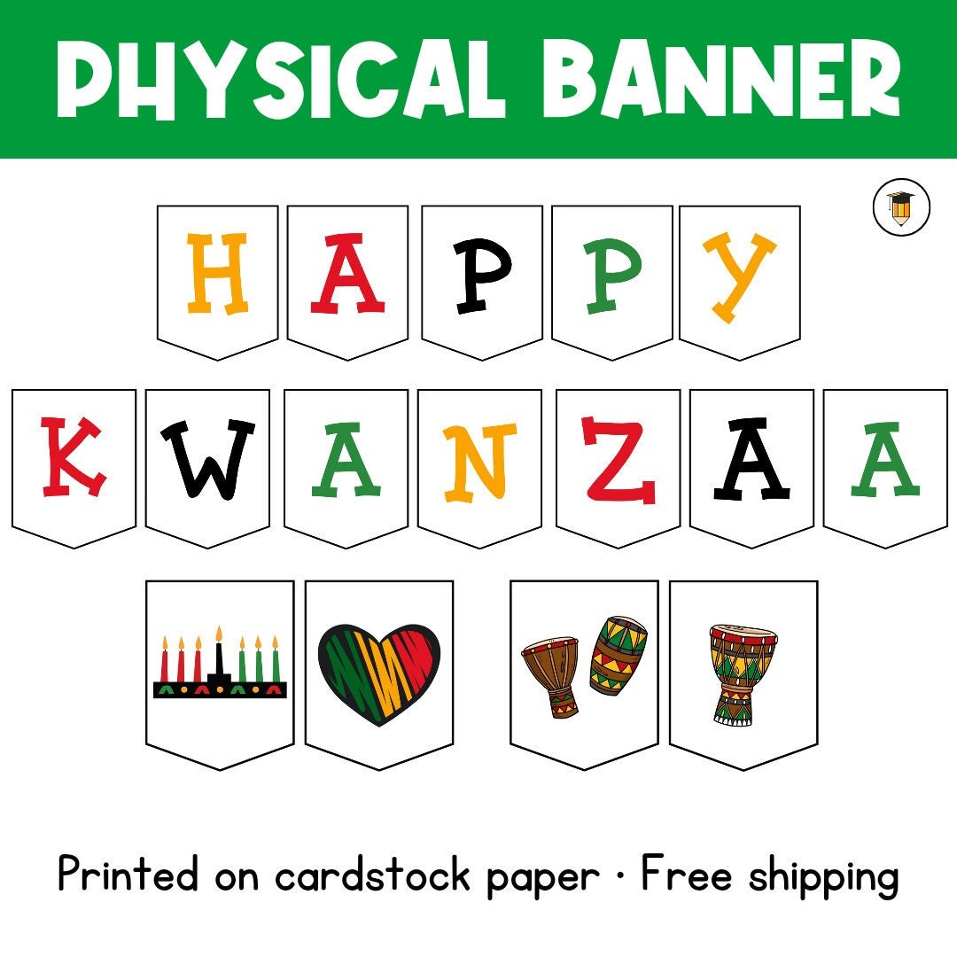 PHYSICAL COPY: Happy Kwanzaa | Kwanzaa Bulletin Board Display | Black ...
