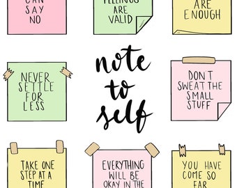 Note to Self Sign - Etsy