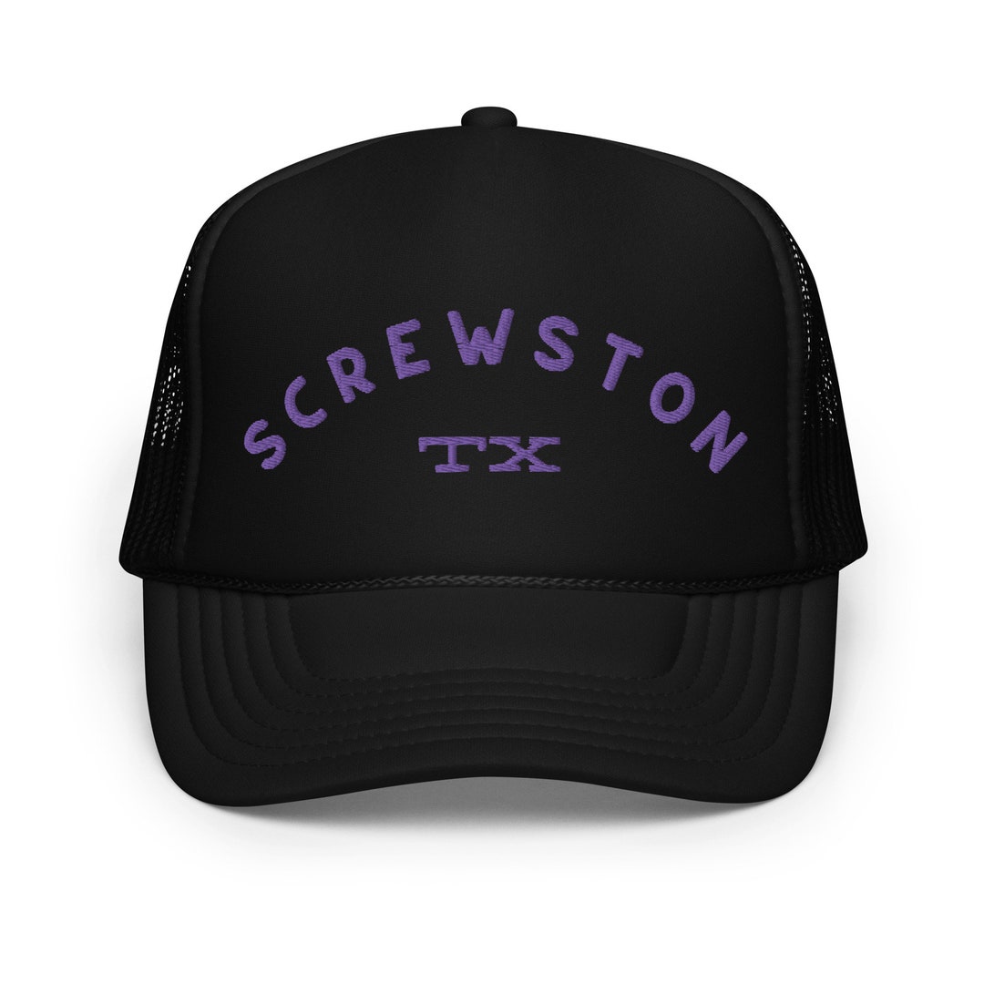 Screwston Purple and Black Foam Trucker Hat, Otto Trucker Hat, Houston ...