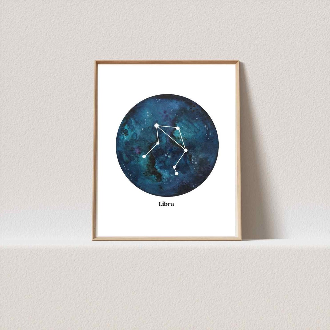Constellation Libra DIGITAL DOWNLOAD Stars Zodiac Print - Etsy