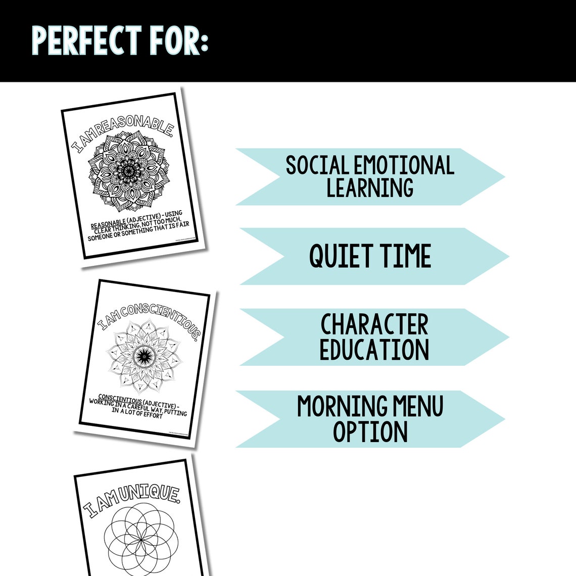 Positive Affirmation Mandala Coloring Pages - Set of 20 - I Am ...