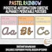 Pastel Rainbow Positive Affirmation Printable Alphabet Posters for ...