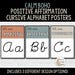 Printable Positive Affirmation Cursive Alphabet Wall Cards Classroom ...