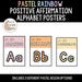 Pastel Rainbow Positive Affirmation Printable Alphabet Posters for ...