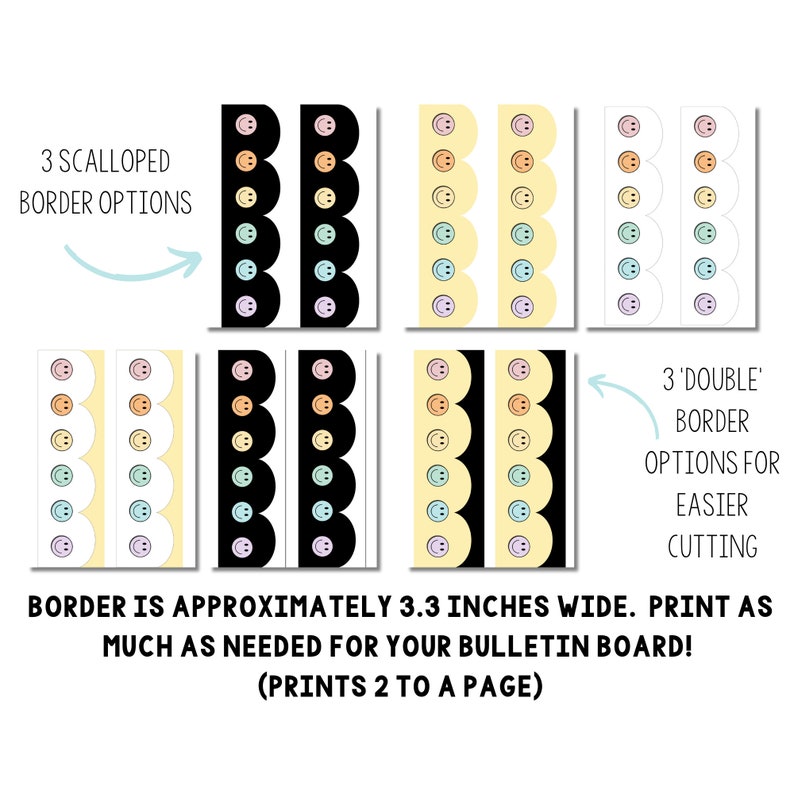 Smiley Face All Smiles for Back to School Bulletin Board - Pastel ...