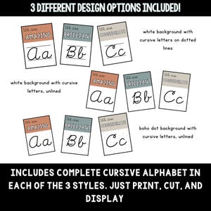 Printable Positive Affirmation Cursive Alphabet Wall Cards Classroom ...