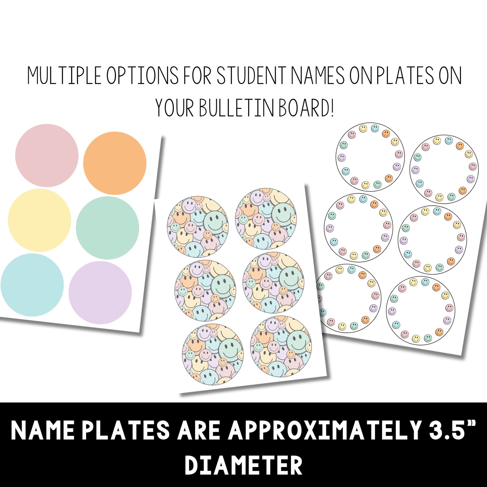 Smiley Face All Smiles for Back to School Bulletin Board - Pastel ...