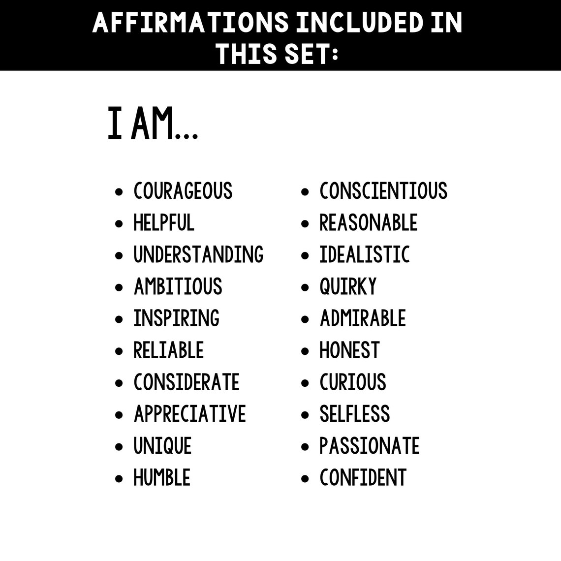 Positive Affirmation Mandala Coloring Pages - Set of 20 - I Am ...