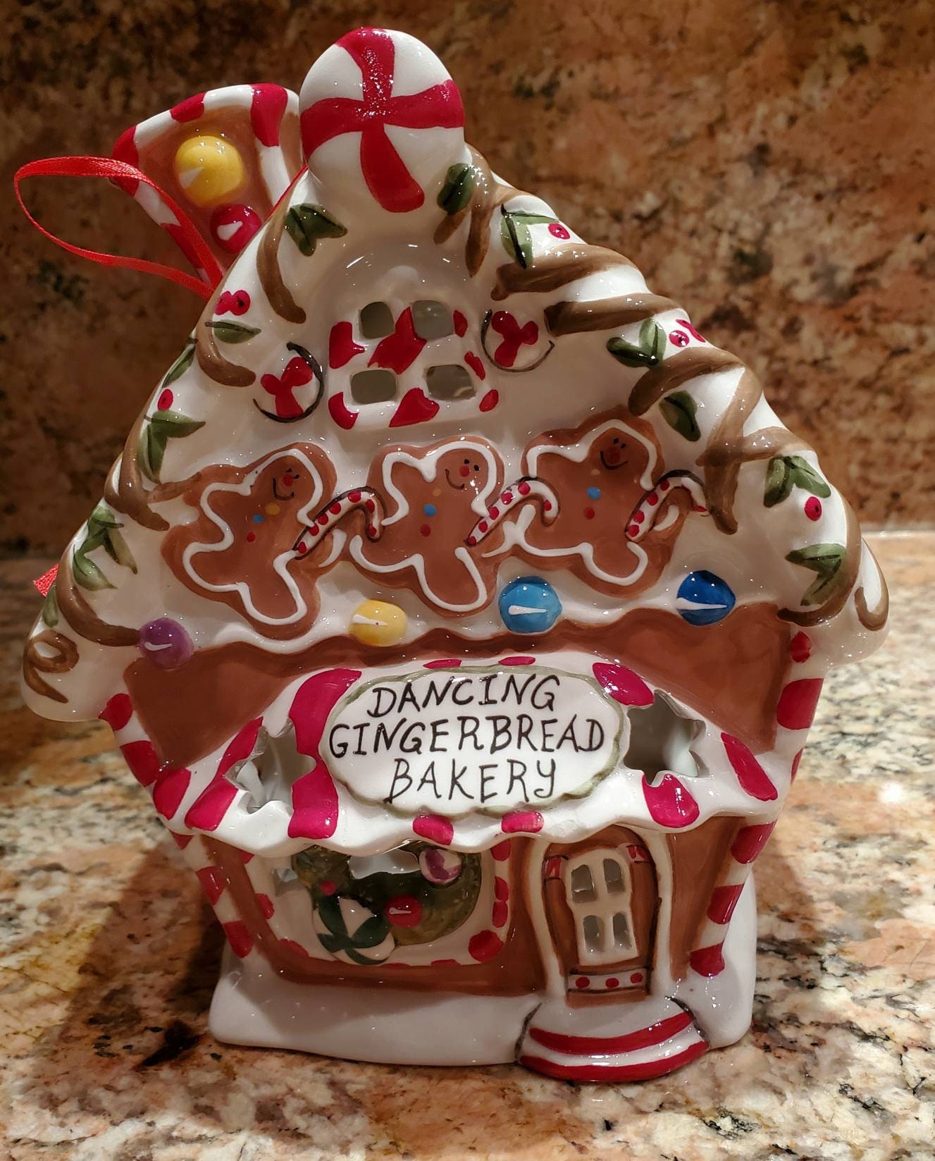 Blue Sky Clayworks Dancing Gingerbread Bakery Candle House By Heather ...