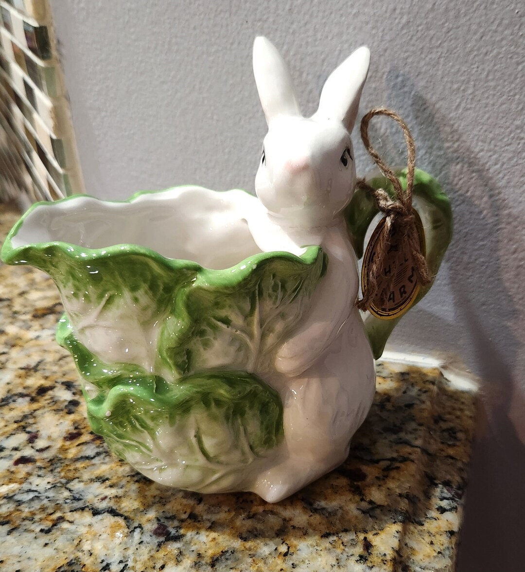 Arlington Design Easter Cabbage Bunny Ceramic Creamer - Etsy