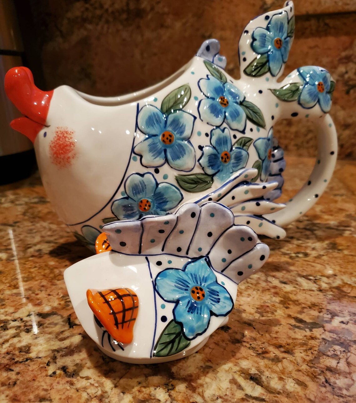 Blue Sky Clayworks by Diane Artware Ceramic Blue Flower Fish - Etsy India