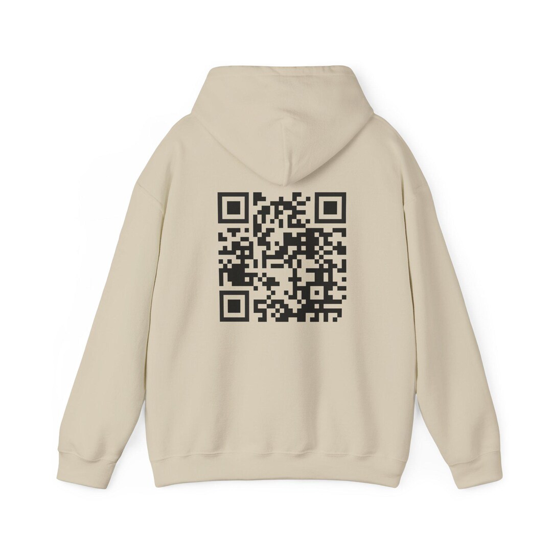 Funny Trump QR Code Hoodie, Political Humor Sweatshirt, Conservative ...