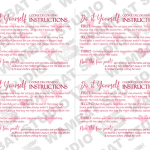 Printable DIY Cookie Kit Card - 3.5"x5" - Valentines Day Theme Decorate ...