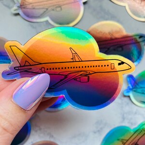 Travel Inspired Plane Sticker, Travel Enthusiast Waterproof Sticker ...