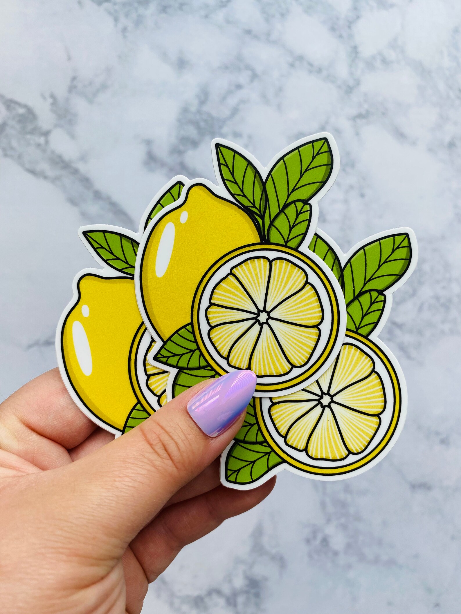 Lemon Sticker Bight Lemon Sticker Yellow Lemon Sticker | Etsy
