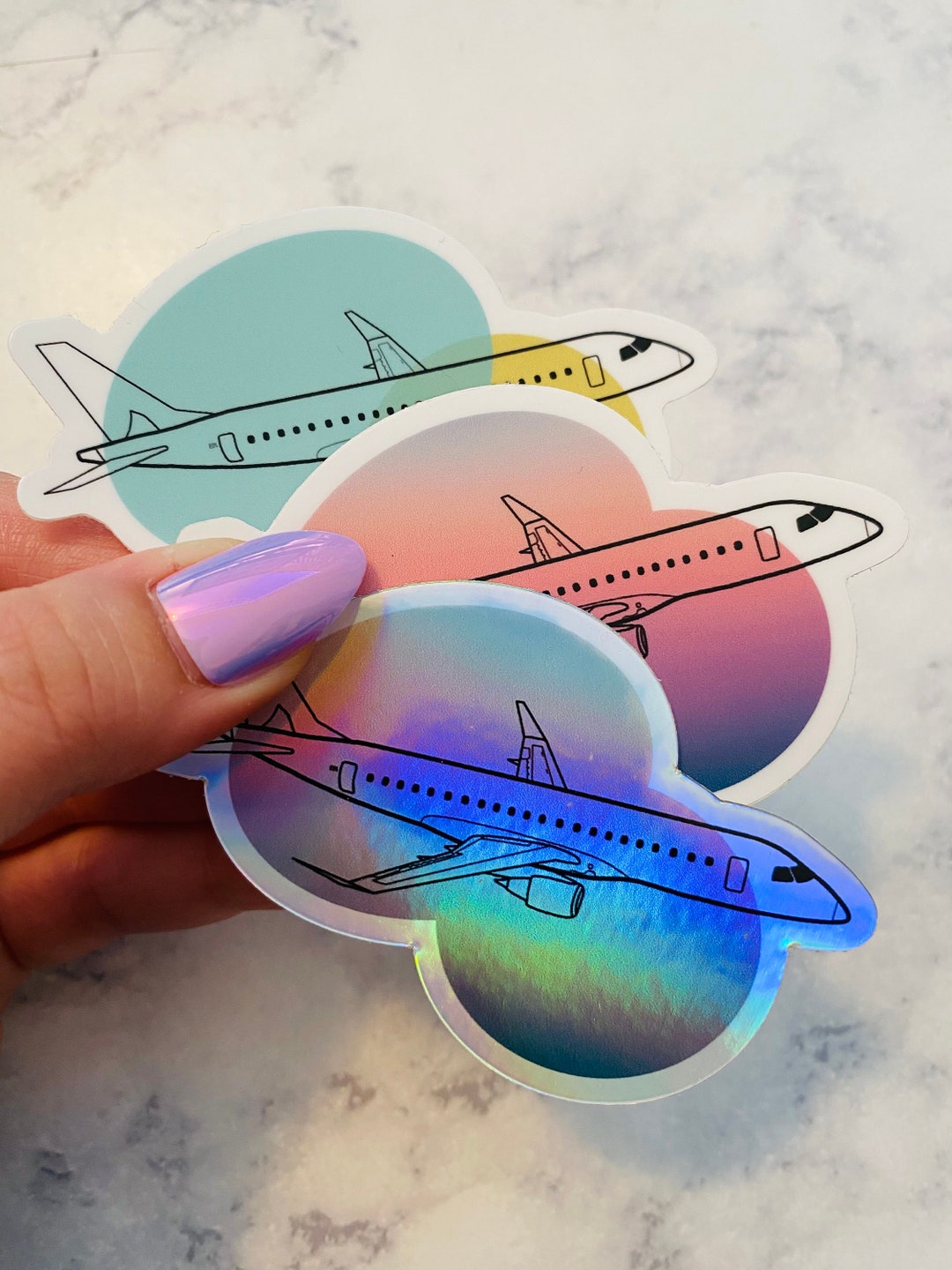 Travel Inspired Plane Sticker, Travel Enthusiast Waterproof Sticker ...