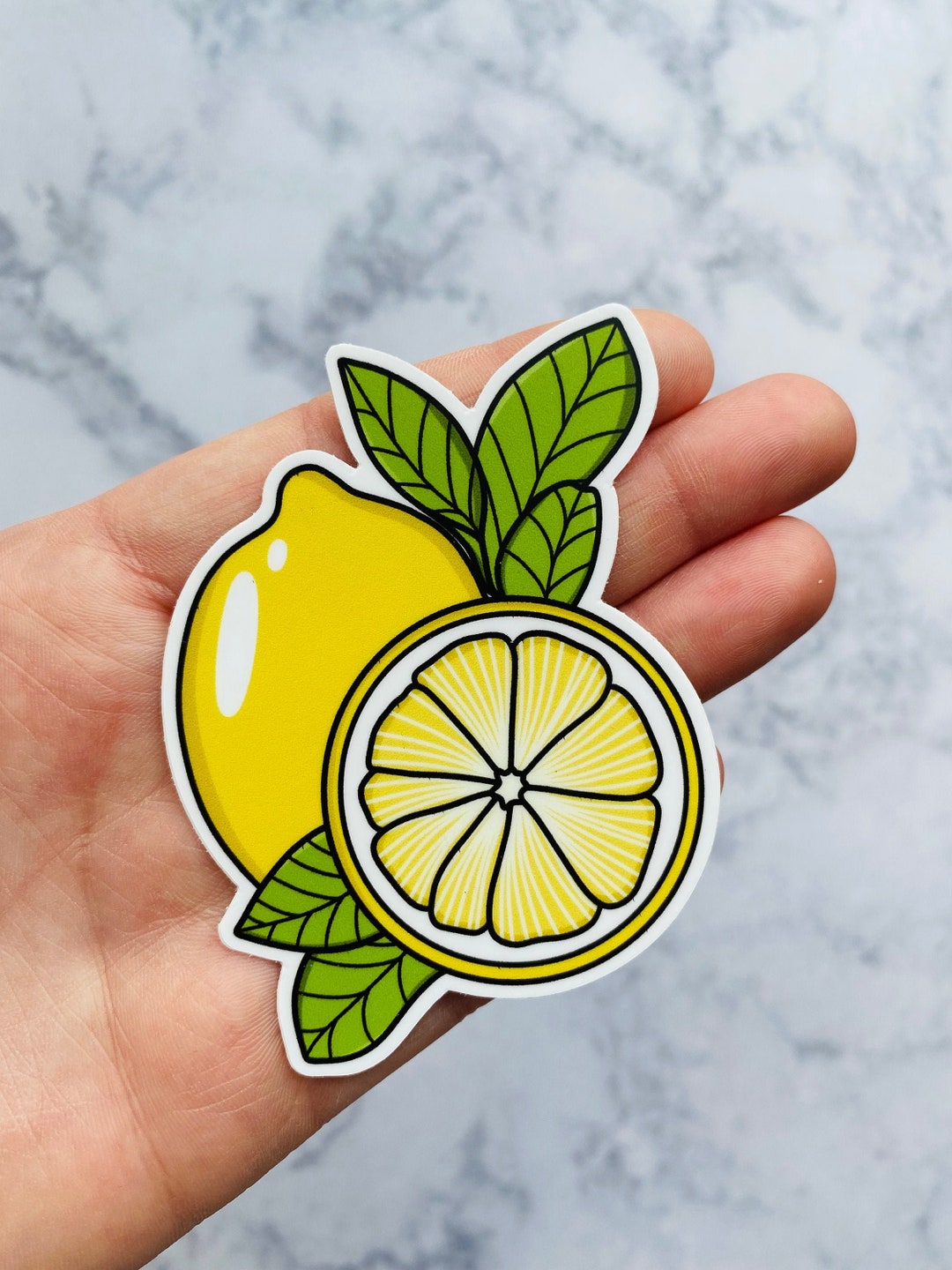 Lemon Sticker, Bight Lemon Sticker, Yellow Lemon Sticker, Lemon Fruit ...
