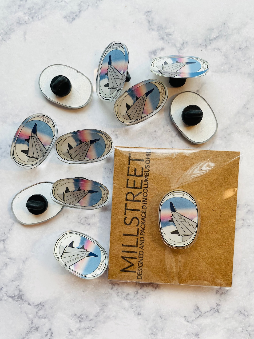 Travel Inspired Acrylic Pin, Plane Acrylic Pin, Flight Attendant Life ...