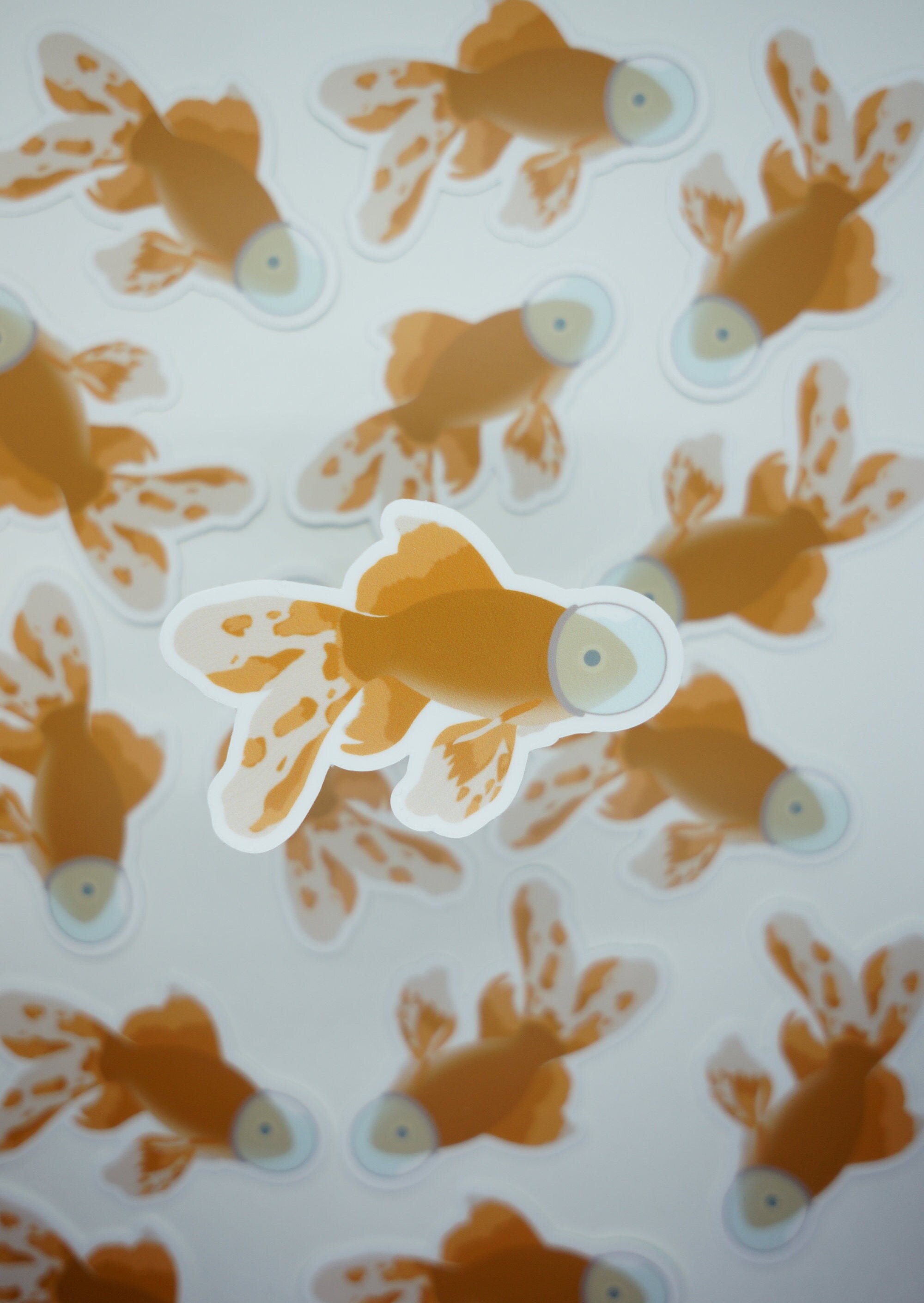 Waterproof Vinyl Outer Space Goldfish Sticker, Goldfish Astronaut Space ...