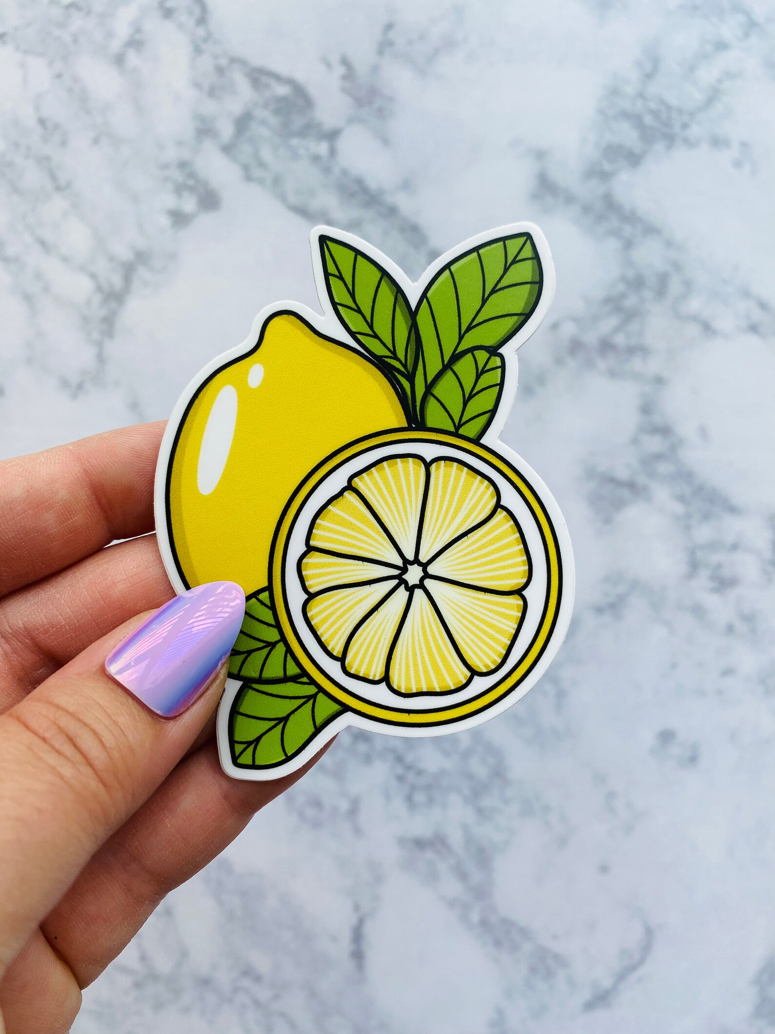 Lemon Sticker Bight Lemon Sticker Yellow Lemon Sticker | Etsy