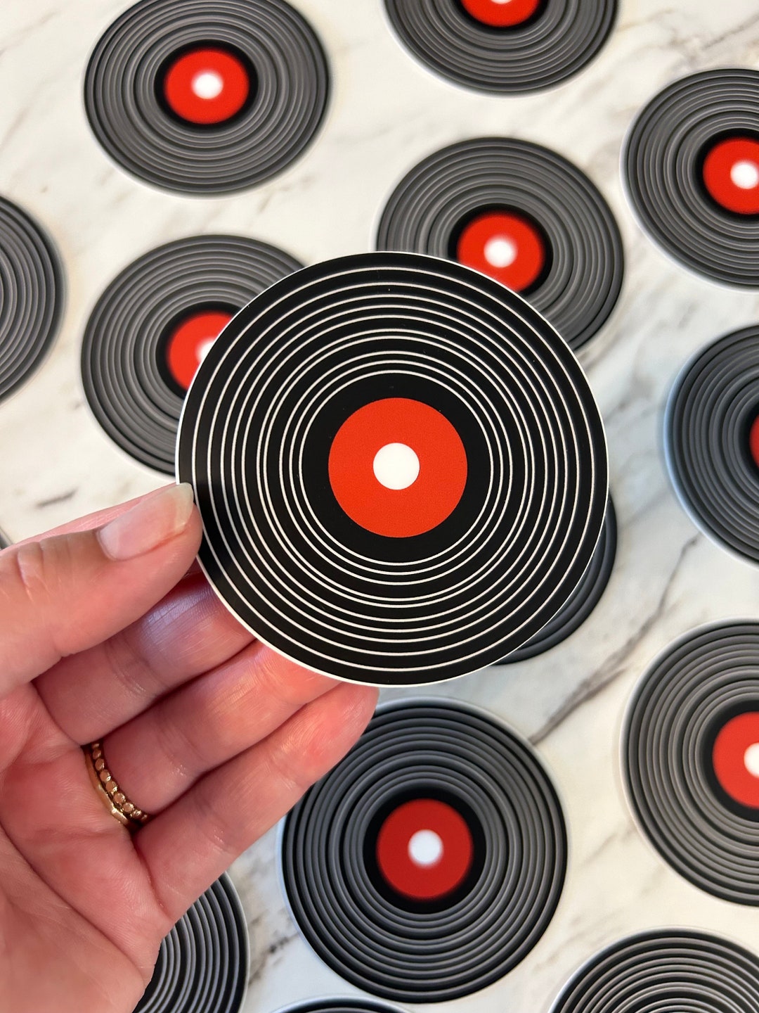 Matte Vinyl Record Sticker, Water Bottle Stickers, Record Music Sticker ...