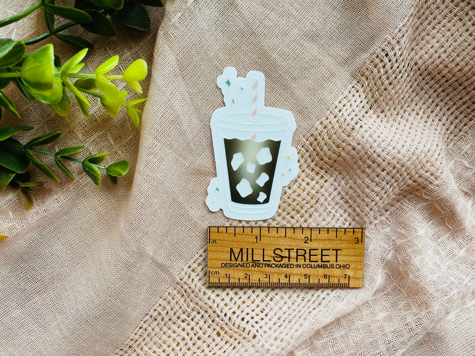 Iced Coffee Sticker, Clear Vinyl Sticker, Coffee Inspired Sticker ...