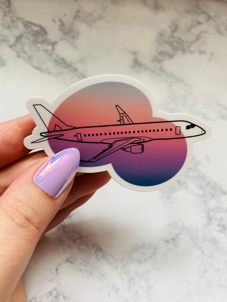 Travel Inspired Plane Sticker Travel Enthusiast Waterproof - Etsy