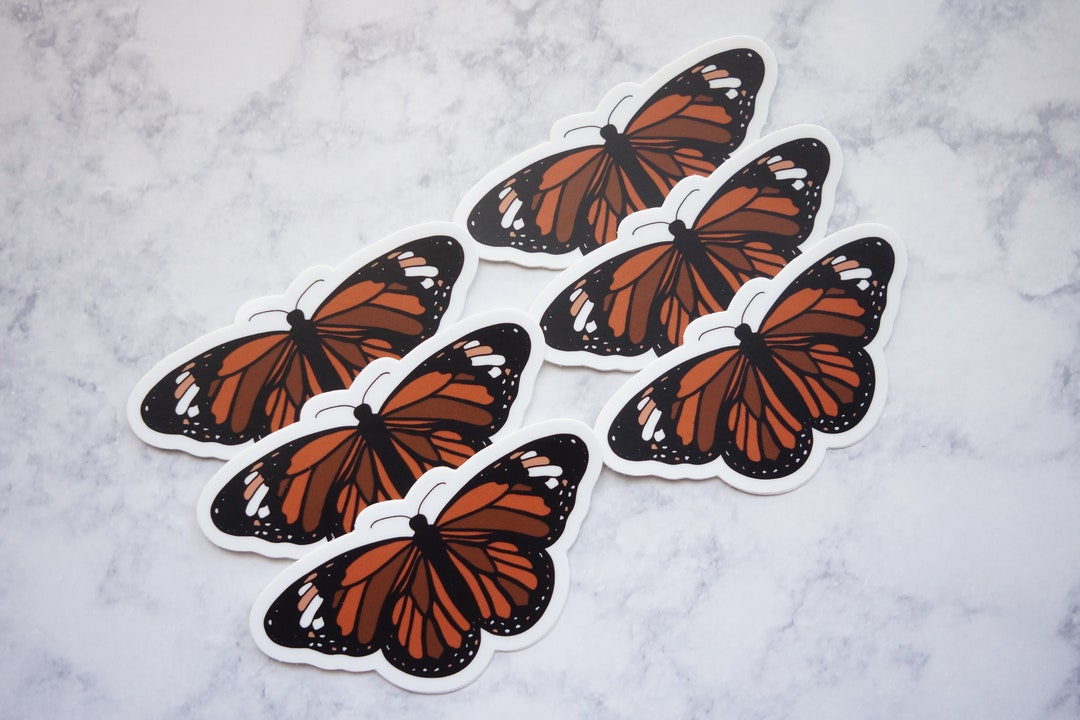Waterproof Vinyl Butterfly Sticker, 3x1.5 Butterfly Sticker, Water ...