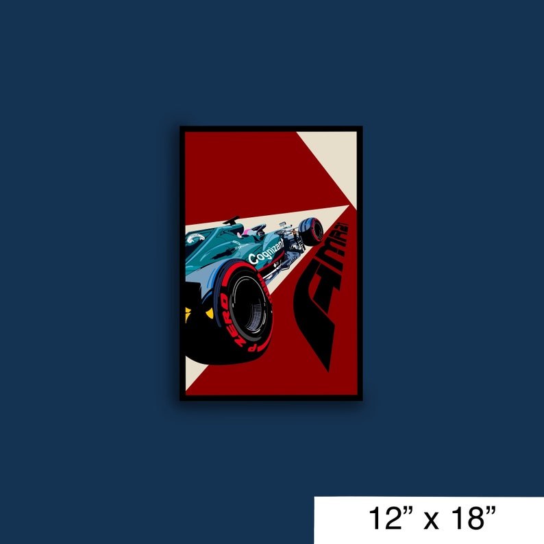 AMR21 F1 Car Retro Poster - Etsy