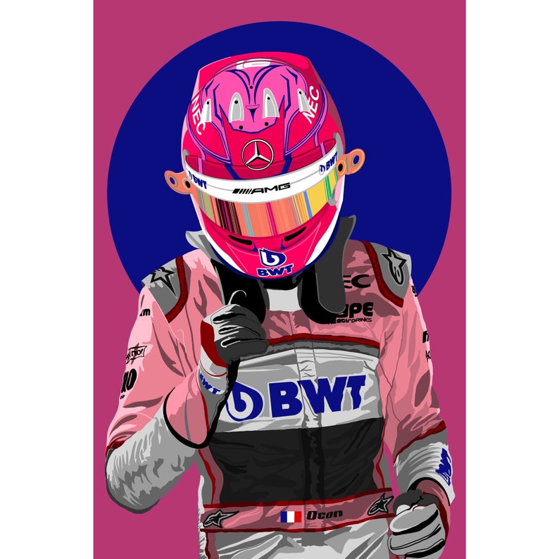 OCON Helmet F1 Retro Poster - Etsy