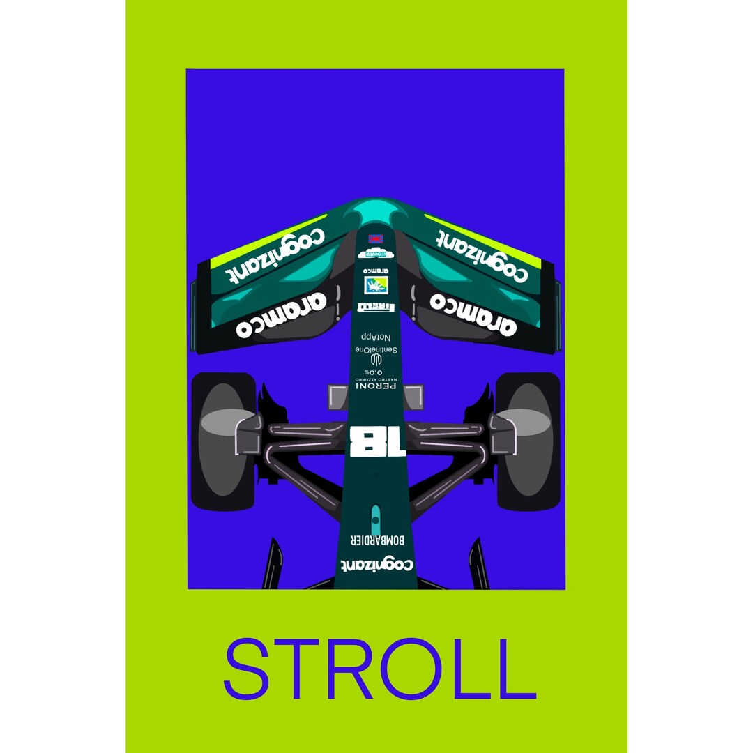 STROLL Aston Martin F1 Retro Car Poster - Etsy
