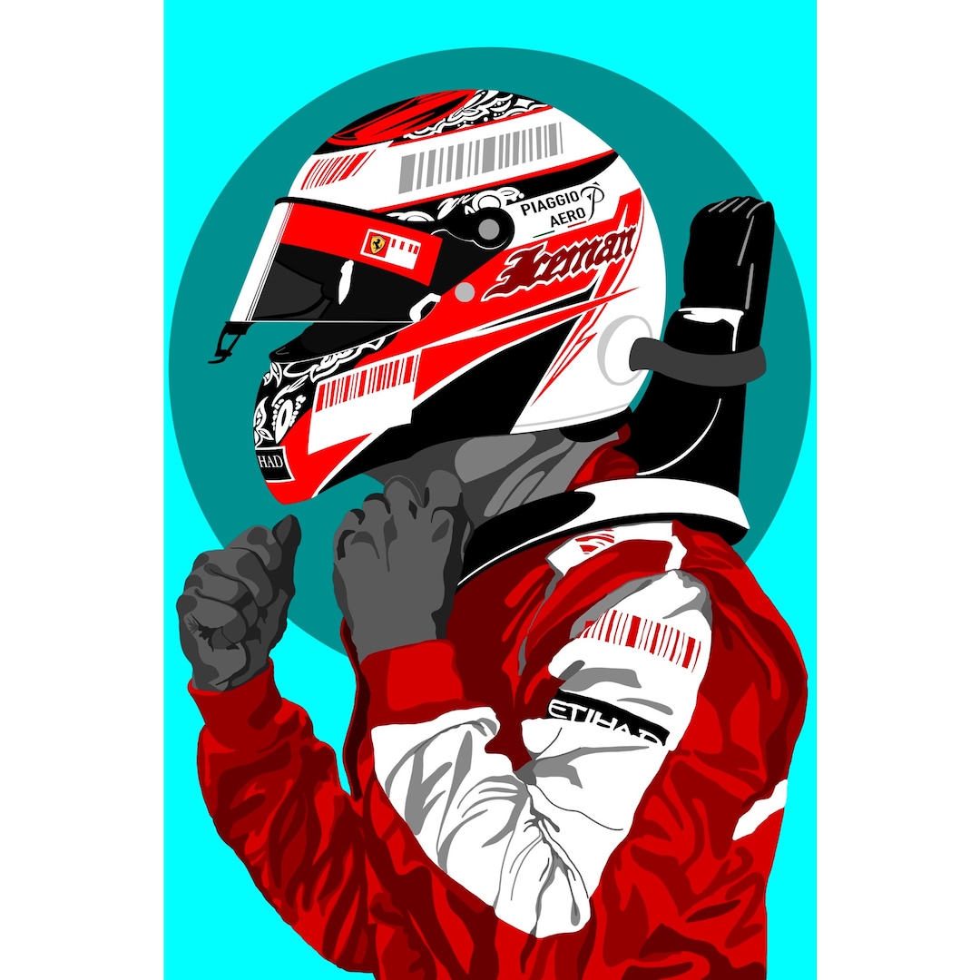 Kimi Räikkönen Iceman Helmet Poster - Etsy