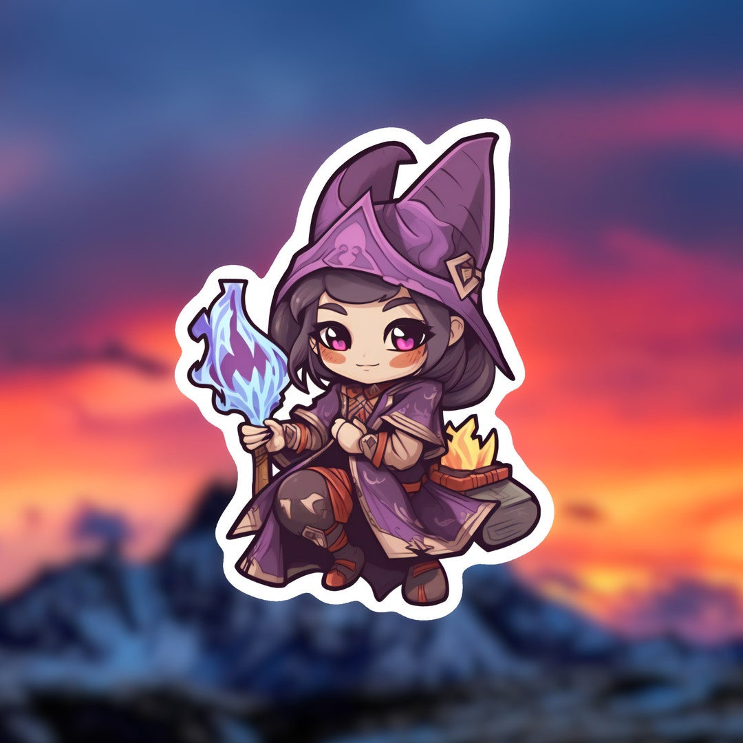 D&D Sticker | Cute Warlock Sticker | Dungeons and Dragons | TTRPG ...
