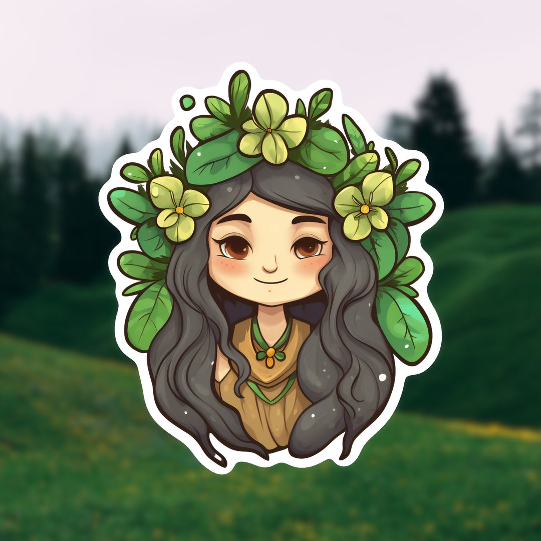D&D Sticker Cute Druid Sticker Dungeons and Dragons TTRPG Sticker Vinyl ...