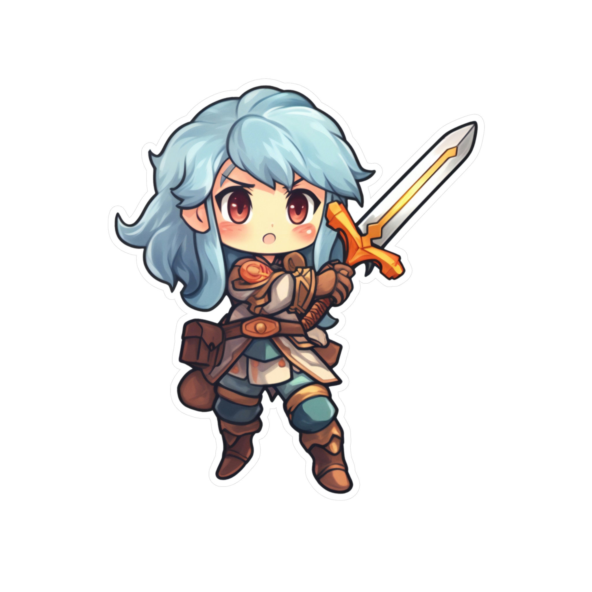 D&D Sticker Cute Fighter Sticker Dungeons and Dragons TTRPG Sticker ...